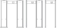 China 6 Zone Walk Through Metal Detector With Temperature Measure for sale