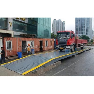 China 3x16m 60Ton Heavy Duty Digital Truck Scale Weighbridge With Steel Ramps for sale