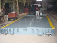 China 3x16m 60Ton Heavy Duty Digital Truck Scale Weighbridge With Steel Ramps for sale