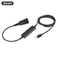 China Headset Quick Disconnect QD Cable to Type-C Plug Adapter Call Center Office for sale