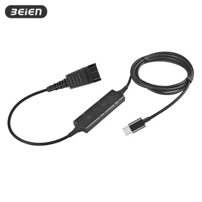 China Headset Quick Disconnect QD Cable to Type-C Plug Adapter Call Center Office for sale