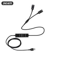 China Call Center QD Training Cable to USB Y-Type Splitter, Quick Disconnect Headset Adapter for sale