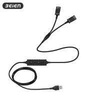 China QD Quick Disconnect Y-Splitter Training Cable to USB Adapter for Call Centers for sale