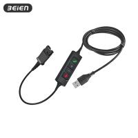 China Call Center QD Headset Cable to USB, Quick Disconnect PC Connection Wire for sale