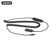 China Call Center Telephone QD Cable BNQD RJ9 Plug, Quick Disconnect Headset Wire for Office Voice Calls Plug and Play for sale