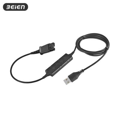 China Headset QD Cable to USB Plug, Quick Disconnect Connection Cord for PC for sale
