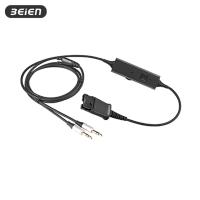 China Headset Quick Disconnect QD Cable to Dual 3.5mm Plugs Adapter, Wired Headset Cord for PC for sale
