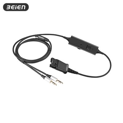 China Headset Quick Disconnect QD Cable to Dual 3.5mm Plugs Adapter, Wired Headset Cord for PC for sale