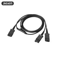 China QD Quick Disconnect 3-Way Training Cable for Call Centers, Headset Splitter Cord for Agent Coaching for sale