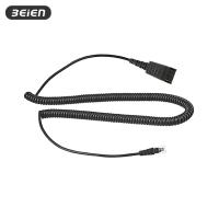 China QD Quick Disconnect to RJ9 4P4C Coiled Headset Cable for Desk Phones & IP Telephones for sale