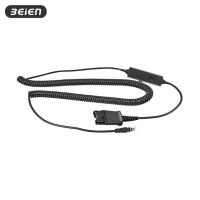 China QD Quick Disconnect to RJ9 4P4C Headset Cable with Inline Control for Call Centers & IP Telephones for sale