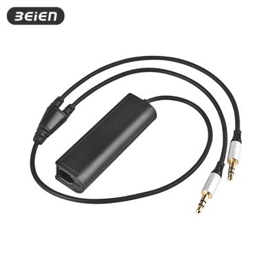 China RJ9 Headset To 3.5mm Dual PC Adapter Cable For Call Center for sale