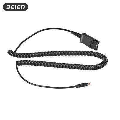 China Quick Disconnect (QD) RJ9 4P4C Headset Cable for Desk Phones and Call Centers for sale