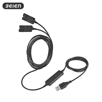 China BNQD Quick Disconnect to USB Adapter Y-Training Cable with Inline Control & 2 Mutes for PC for sale