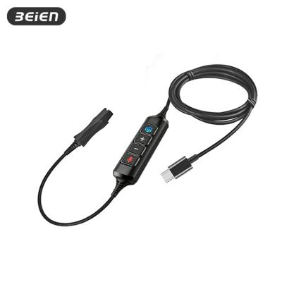 China BNQD Quick Disconnect to Type C Cable with Noise Cancelling and Inline Control for PC Tablet for sale