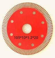 China OEM High-end quality diamond disk 115/125/180/230mm Mesh Thin Turbo Cutting Saw Blade For Porcelain Tile Cutting Disc for sale