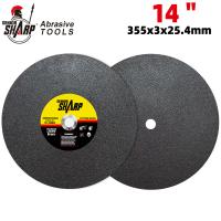 China Abrasive 14 inch 350x2.8x25.4mm discos de corte para metal Green stainless steel grinding wheel Cutting Disc for sale