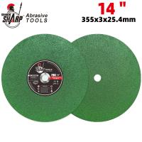 China Abrasive 14 inch 350x2.8x25.4mm discos de corte para metal Green stainless steel grinding wheel Cutting Disc for sale