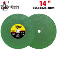 China Abrasive 14 inch 350x2.8x25.4mm discos de corte para metal Green stainless steel grinding wheel Cutting Disc for sale