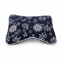 China Qiai Car Cushion in Navy Printed Fabric with Individual Gift Box for sale