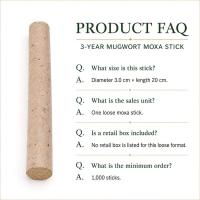 China 3 cm Mugwort Moxa Stick, 20 cm Long, Three-Year Aged Loose Format for sale