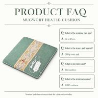 China Mugwort Heated Cushion, Nominal 42 x 42 cm, with 300 g Inner Pad for sale