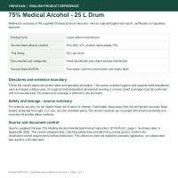 China 75% Medical Alcohol Disinfectant Solution in a 25L Bulk Supply Drum for sale