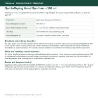 China Quick-Dry Hand Sanitizer 500ml with Ethanol and Hydrogen Peroxide for sale
