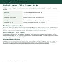China 75% Medical Alcohol Disinfectant Liquid in a 500ml Capped Bottle for sale