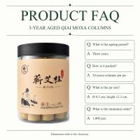China 3-Year Aged Qiai Moxa Columns in a 54-Piece Jar for Wholesale Supply for sale