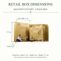 China Qiai Mugwort Foot Patches in an 8-Piece Box for Wholesale Supply for sale