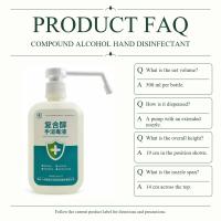 China Compound Alcohol Hand Disinfectant 500ml Pump Bottle with Ethanol and PHMB for sale