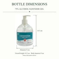 China 75% Alcohol Sanitizer Gel in a 500ml Round Bottle with Dispensing Pump for sale