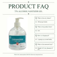 China 75% Alcohol Sanitizer Gel in a 500ml Round Bottle with Dispensing Pump for sale