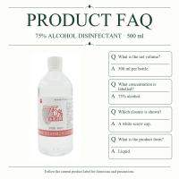 China 75% Medical Alcohol Disinfectant Liquid in a 500ml Capped Bottle for sale