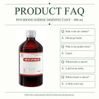 China Povidone-Iodine Disinfectant Liquid in a 500ml Brown Capped Bottle for sale