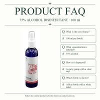 China 75% Medical Alcohol Disinfectant Liquid in a 100ml Blue Spray Bottle for sale