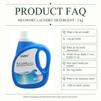 China Mugwort Laundry Detergent 2kg Bottles in a 6-Bottle Wholesale Carton for sale
