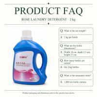 China Rose Laundry Detergent 2kg Bottles in a 6-Bottle Wholesale Carton for sale