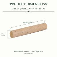 China Mugwort Moxa Stick 2.5 cm x 20 cm, Three-Year Aged Loose Format for sale