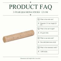 China Mugwort Moxa Stick 2.5 cm x 20 cm, Three-Year Aged Loose Format for sale