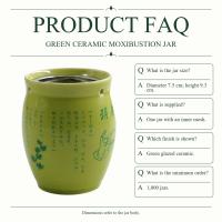 China Green Ceramic Moxibustion Jar with Internal Mesh for Wholesale Supply for sale