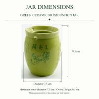 China Green Glazed Ceramic Moxibustion Jar for Wholesale Accessory Supply for sale