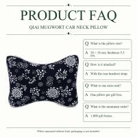 China Qiai Car Cushion in Navy Printed Fabric with Individual Gift Box for sale