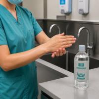China Surgical Hand Disinfectant Liquid in a 500ml Capped Bottle for Bulk Supply for sale
