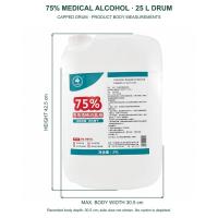 China 75% Medical Alcohol Disinfectant Solution in a 25L Bulk Supply Drum for sale
