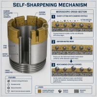 China NQ Impregnated Diamond Core Drill Bit High Recovery Rate for Mineral Exploration Hard Rock Drilling for sale