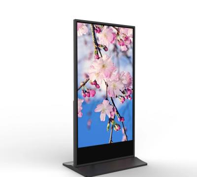 China 55 Inch Ultra Thin Digital Signage Display with Dual Screen LCD Advertising Player for Double Sided Advertising for sale