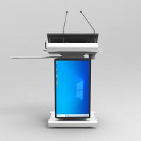China Wireless Microphone Lectern Smart Integrated Digital Podium With 23.8