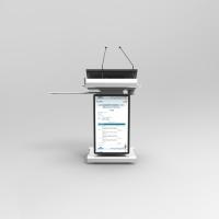 China Touch Panel Dual System Teacher Smart Digital Podium Lectern For School Classroom for sale